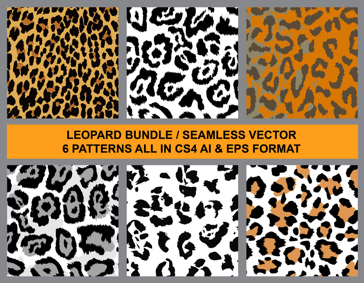 6 Leopard Vector Patterns Bundle Pack – Article Reform